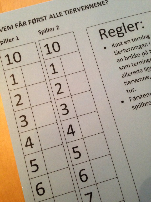 mattespill | undervisningstips